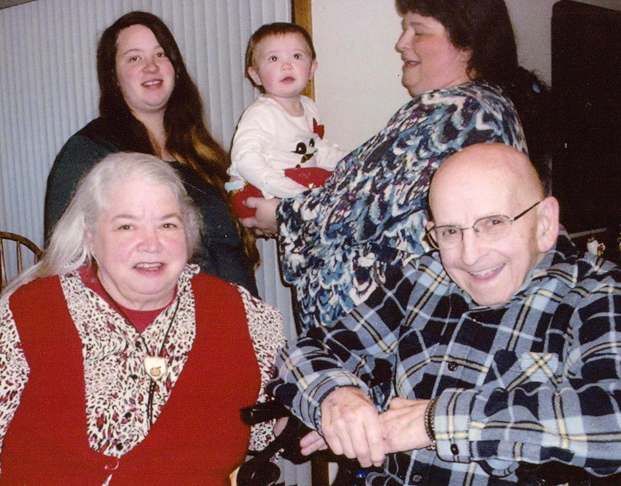 Five generations of the Bisson family gather