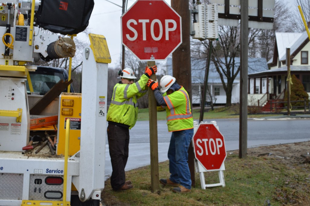 Stop sign replaced in Wilton