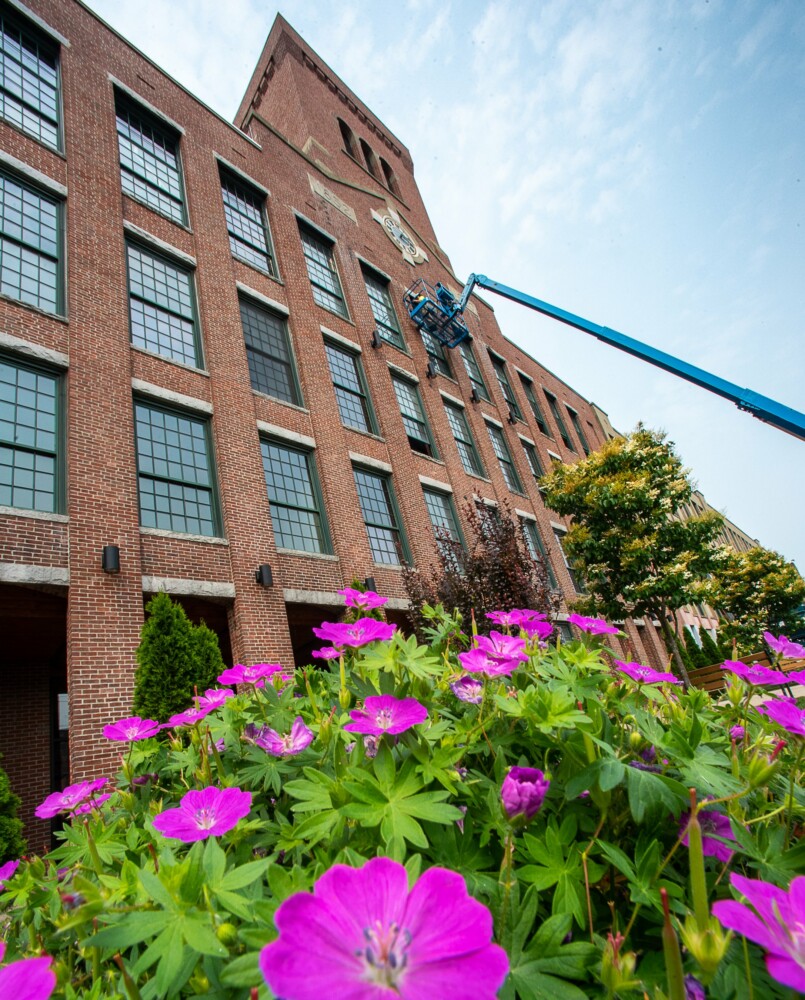 PHOTO: New windows for Bates Mill Complex