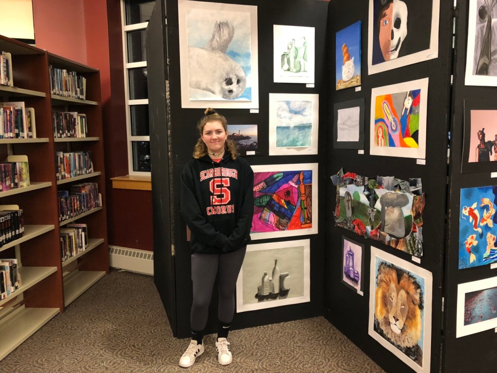 Student art on display at Scarborough High School
