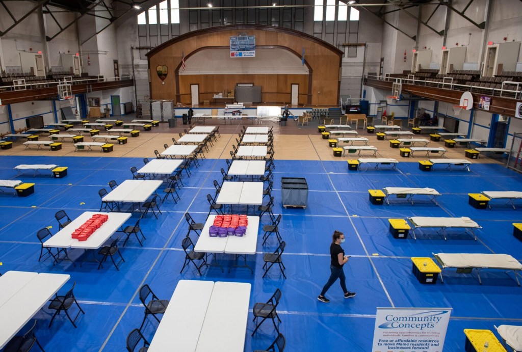 Emergency shelter at Lewiston Armory is ready to house up to 60