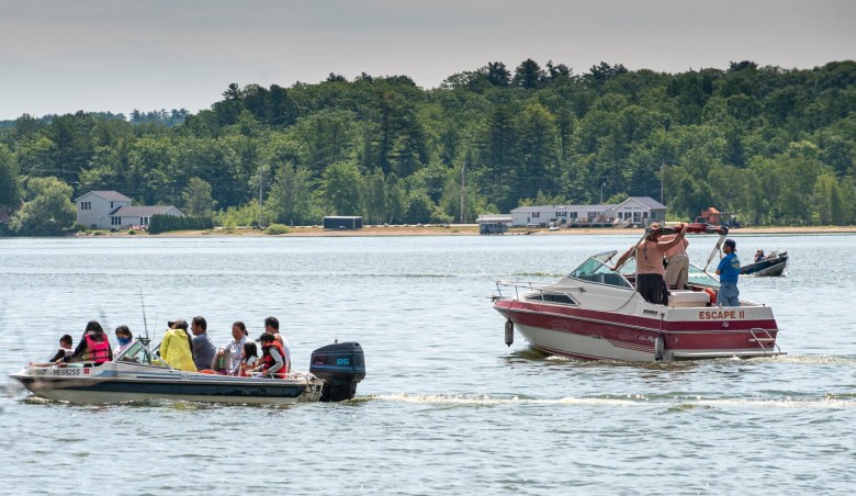 PHOTO: Bustling boat launch on Sabattus Pond