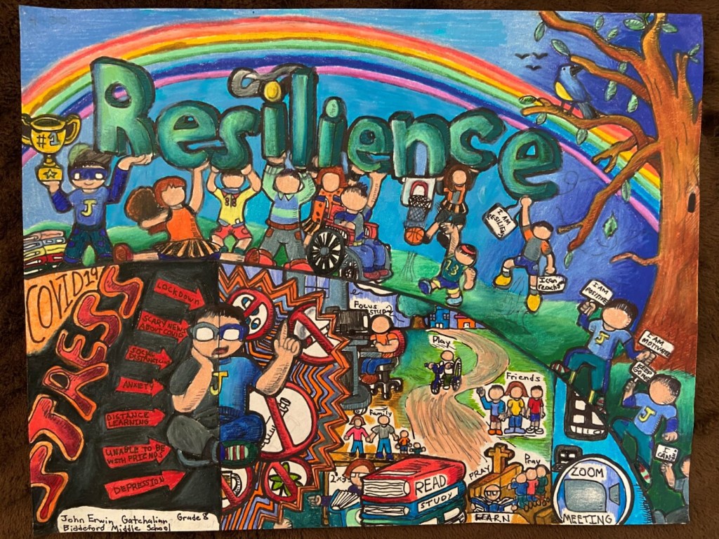Students use art to show how they de-stress
