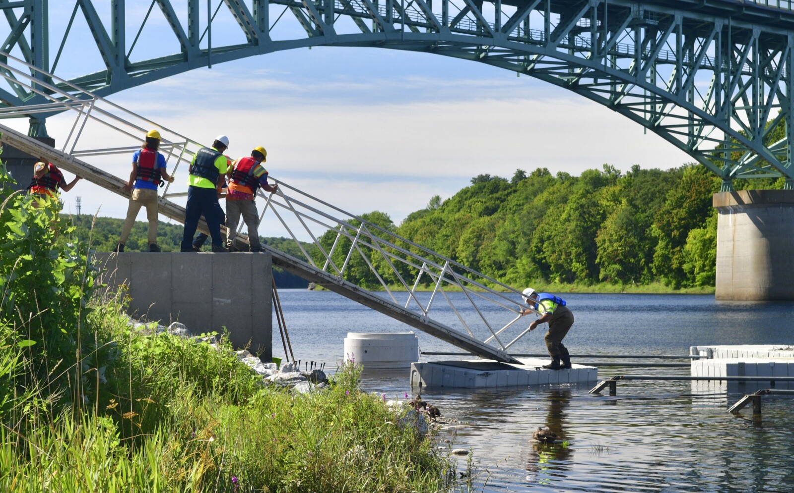 Photos: Augusta dock shored up at East Side Boat Landing