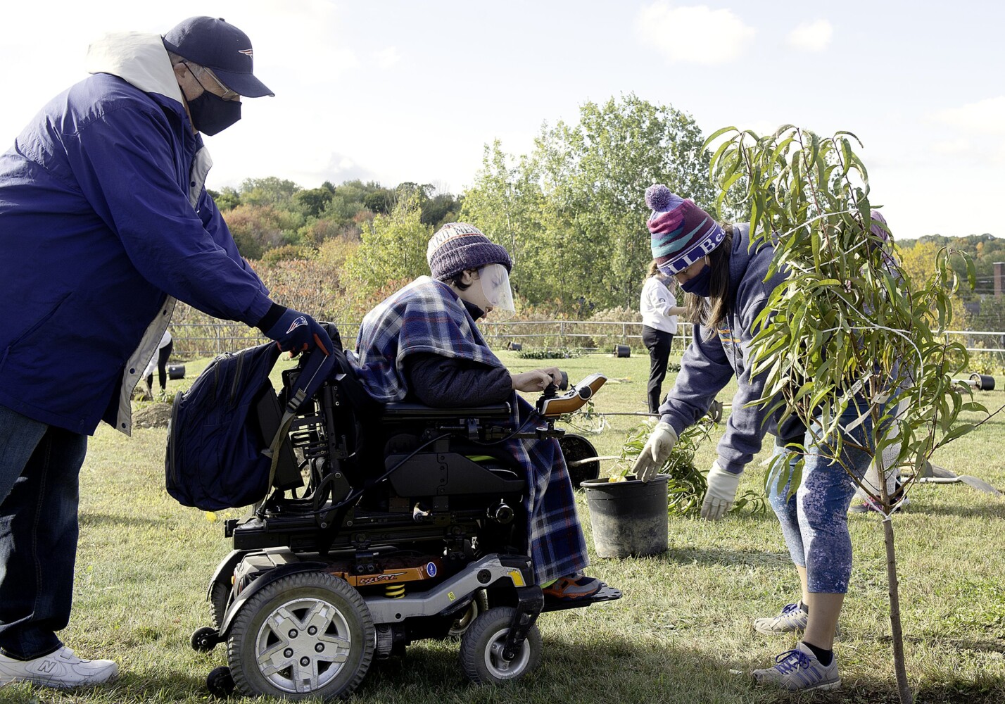 PHOTOS: Lewiston students plant fruit trees in Teisha’s Orchard