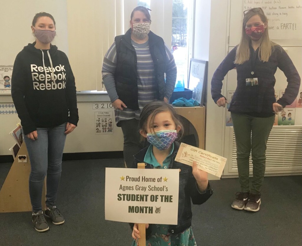 Agnes Gray school names December students of month