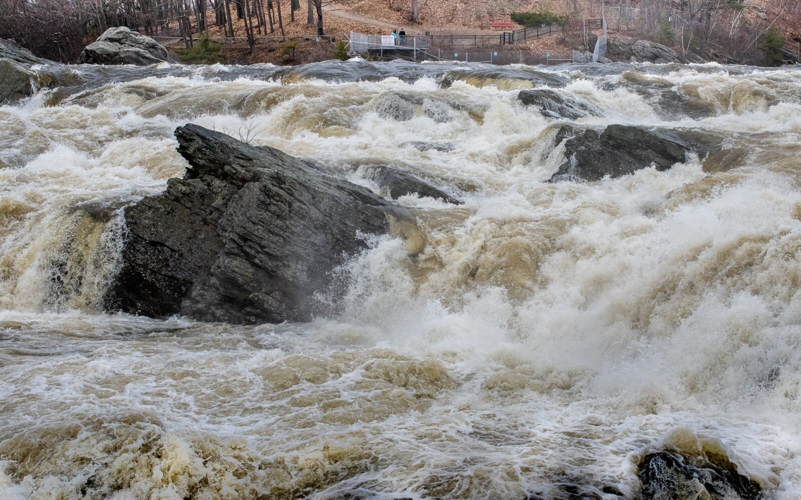 Video: Androscoggin River roars through Great Falls