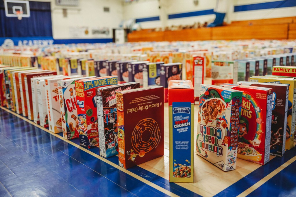 Cereal box challenge raises 3,544 boxes for food pantries