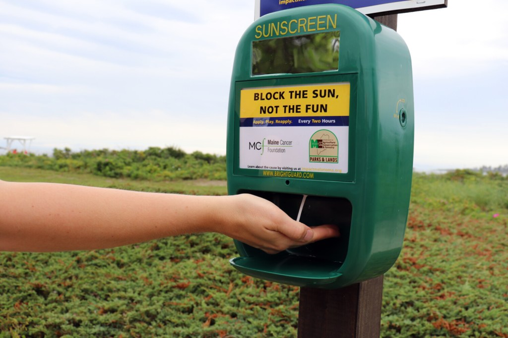 Sunscreen dispenser deployed at Crescent Beach
