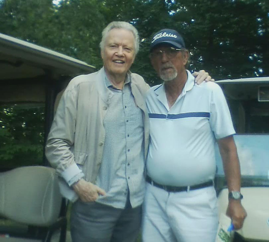 Hitting golf balls with John Voight