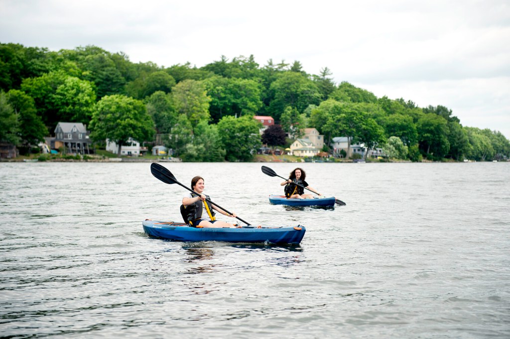 Photo: Bay State kayakers enjoy Sabattus Pond