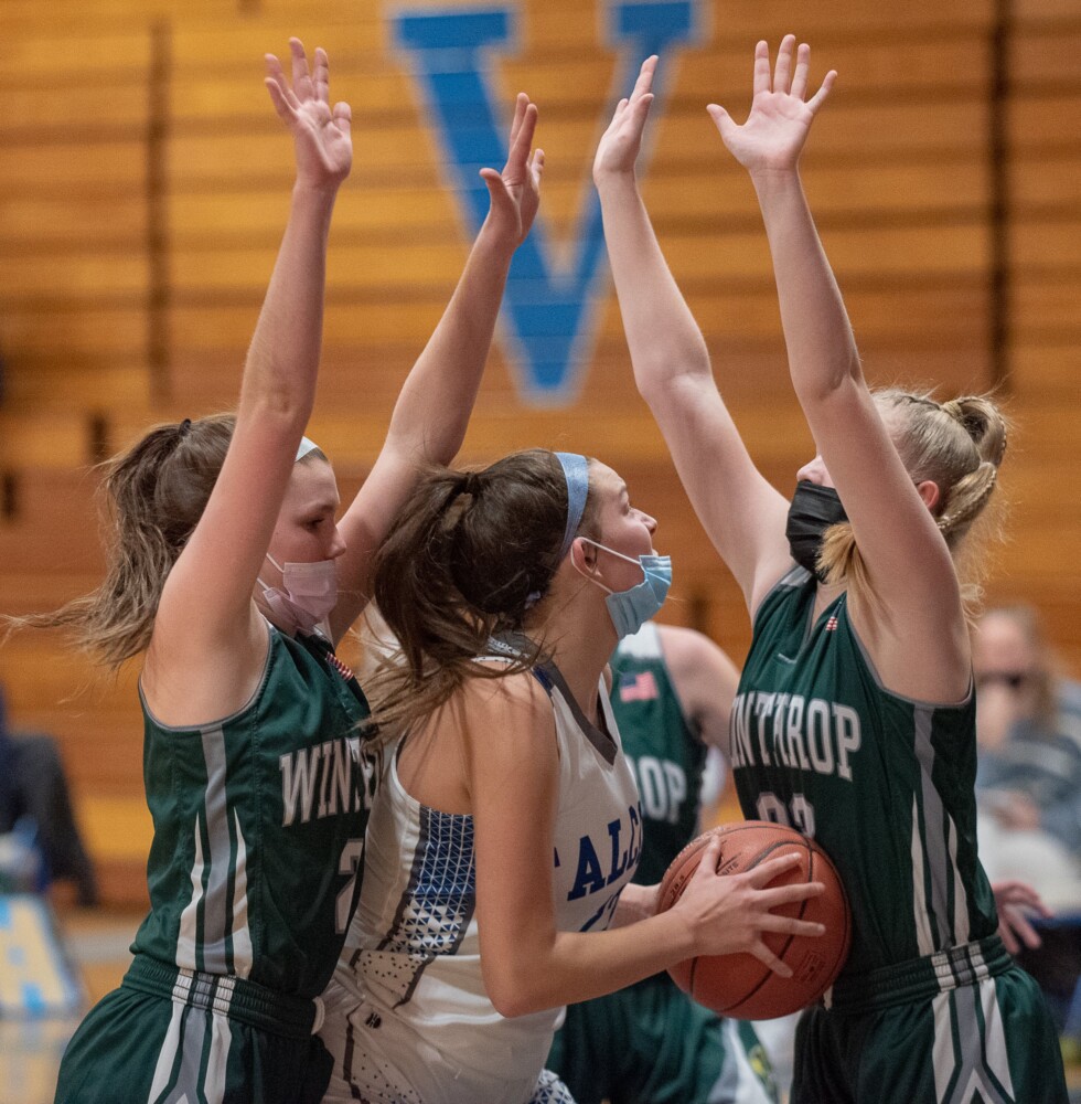 Girls basketball: Ella and Lydia Rice lead Winthrop past Mountain Valley