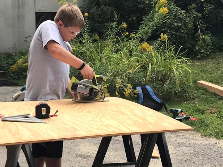 Gardiner Troop 672 celebrates 90th birthday, builds mini library for church