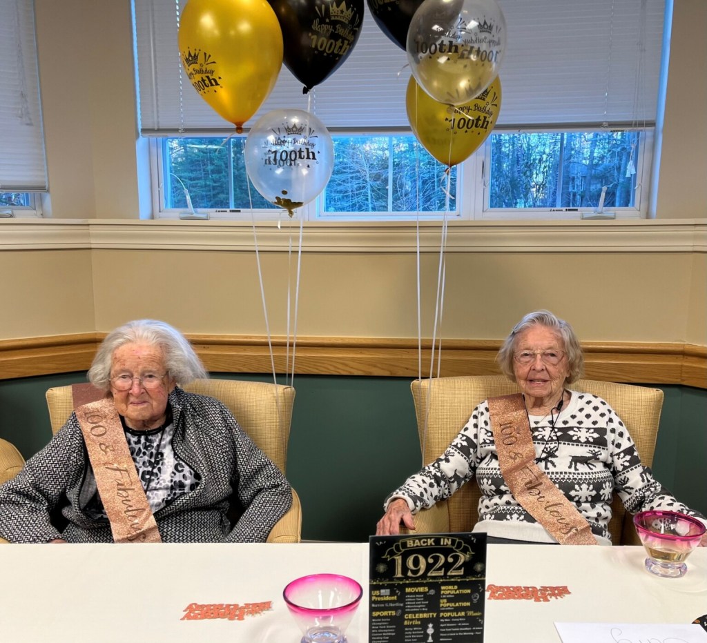 Brunswick retirement community celebrates a pair of 100th birthdays