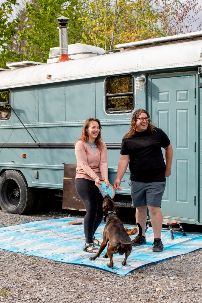 Meet the couple that own the Skoolie in Andover