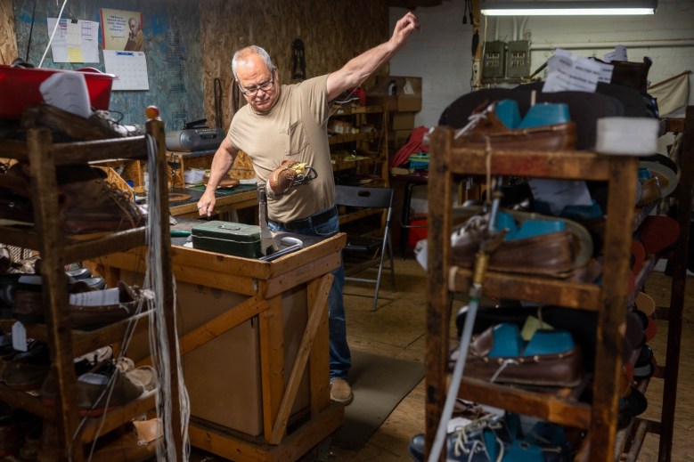Old-school Lewiston shoemaker walking toward expanding market