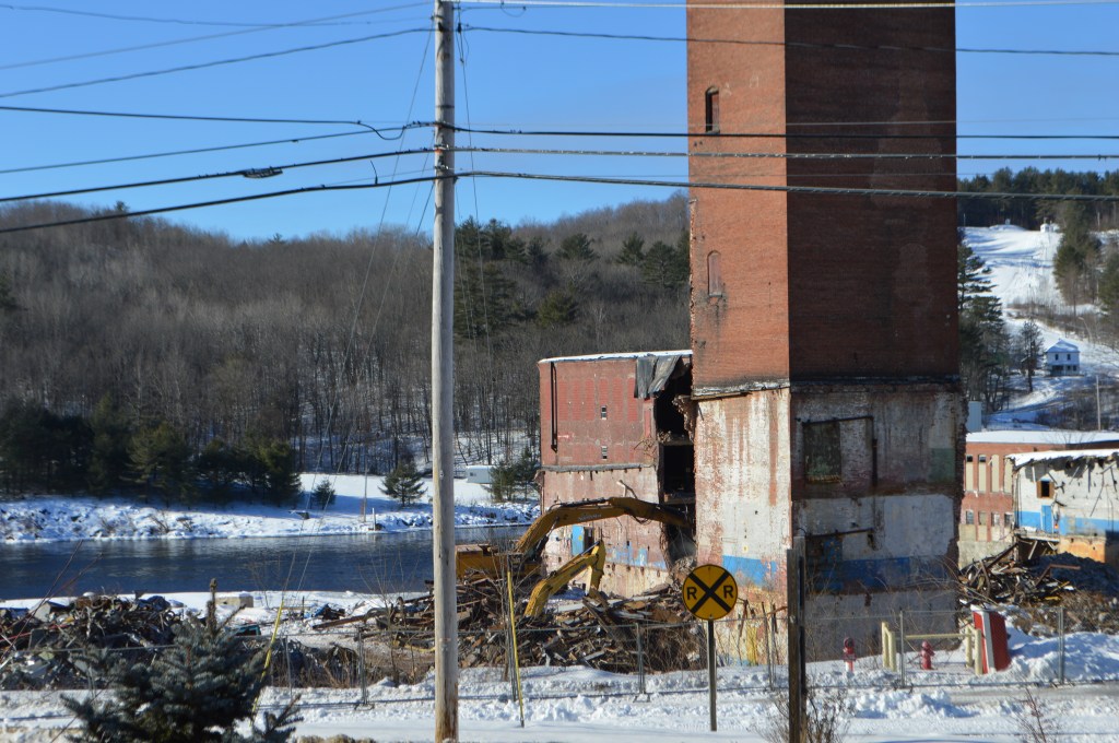 Photos: Former Otis Mill in Jay dismantled one section at a time