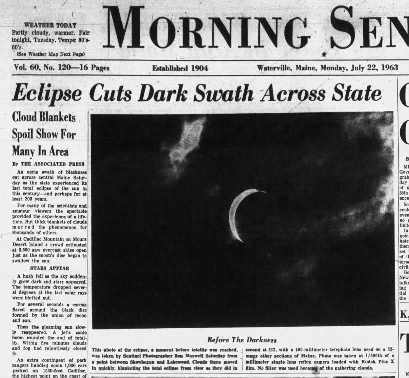 From the archives: The 1963 eclipse brought wonder, disappointment to ...