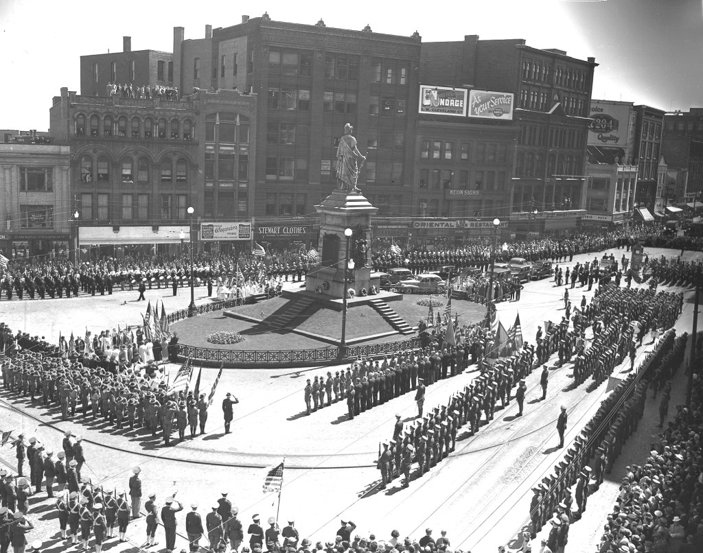Throwback photo: Memorial Day in Monument Square in 1938