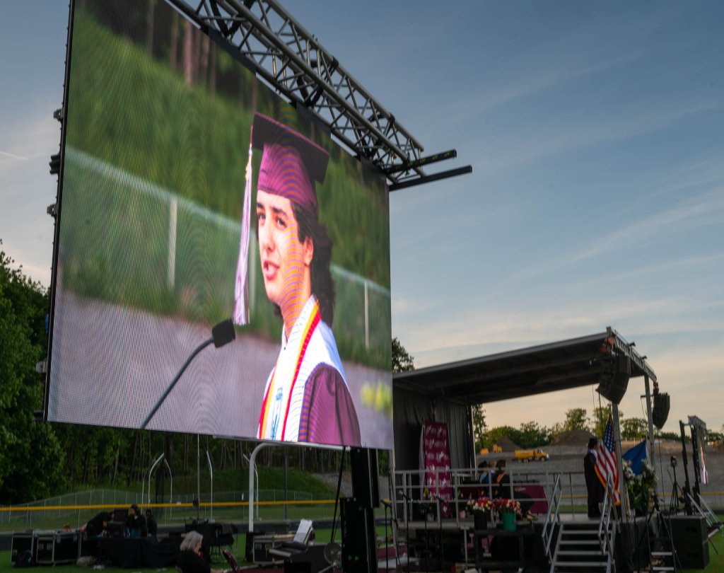 Edward Little High School graduates 258 at Red Eddies field in Auburn