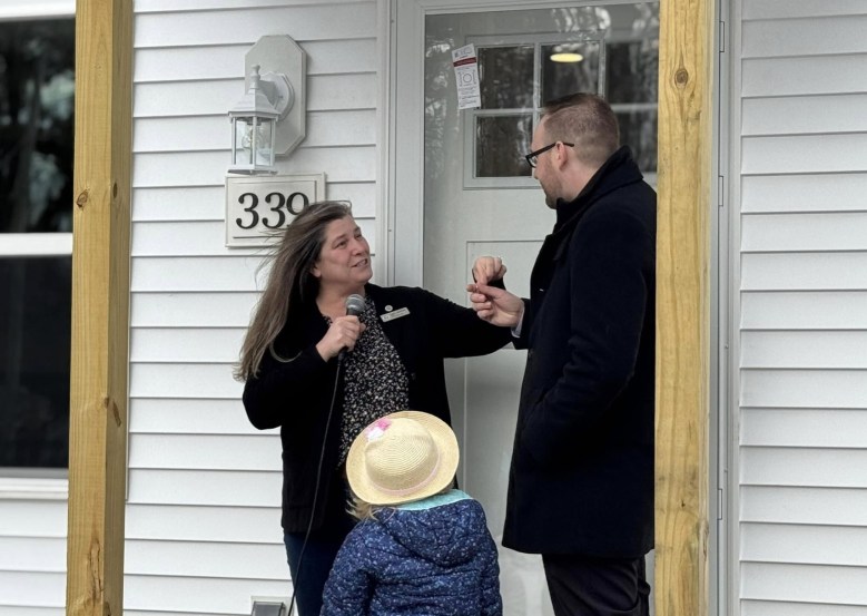 Saco father celebrates forever home