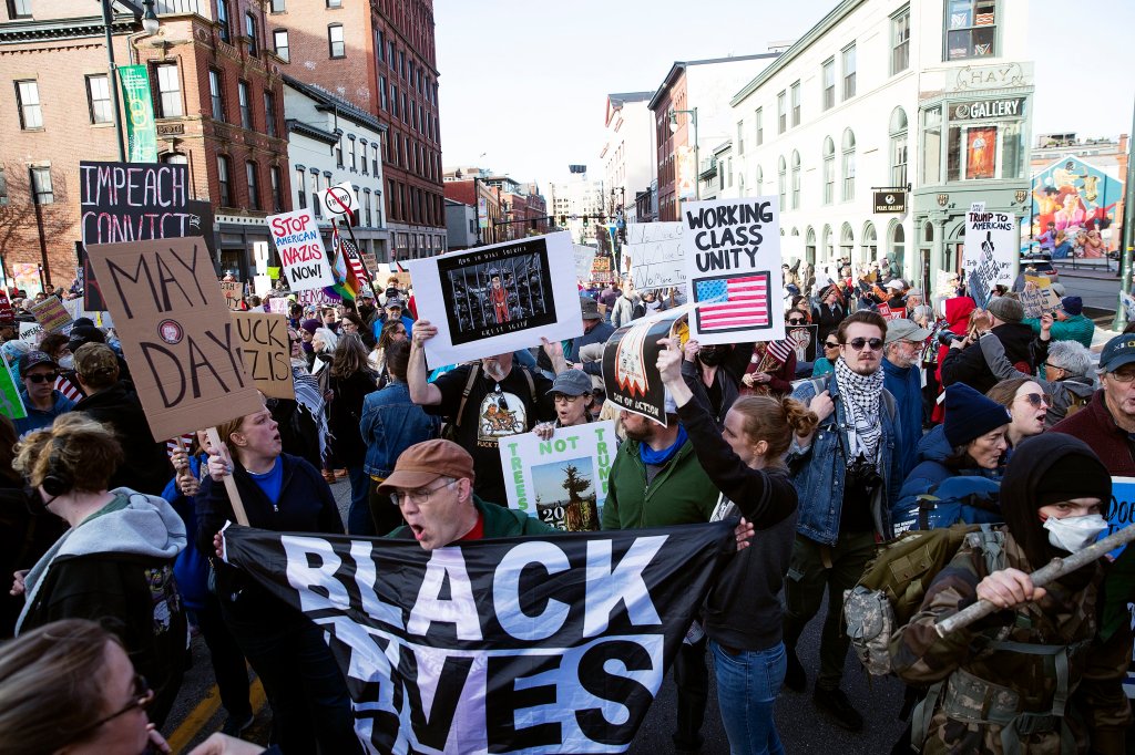 Mainers join in nationwide protests against Trump administration