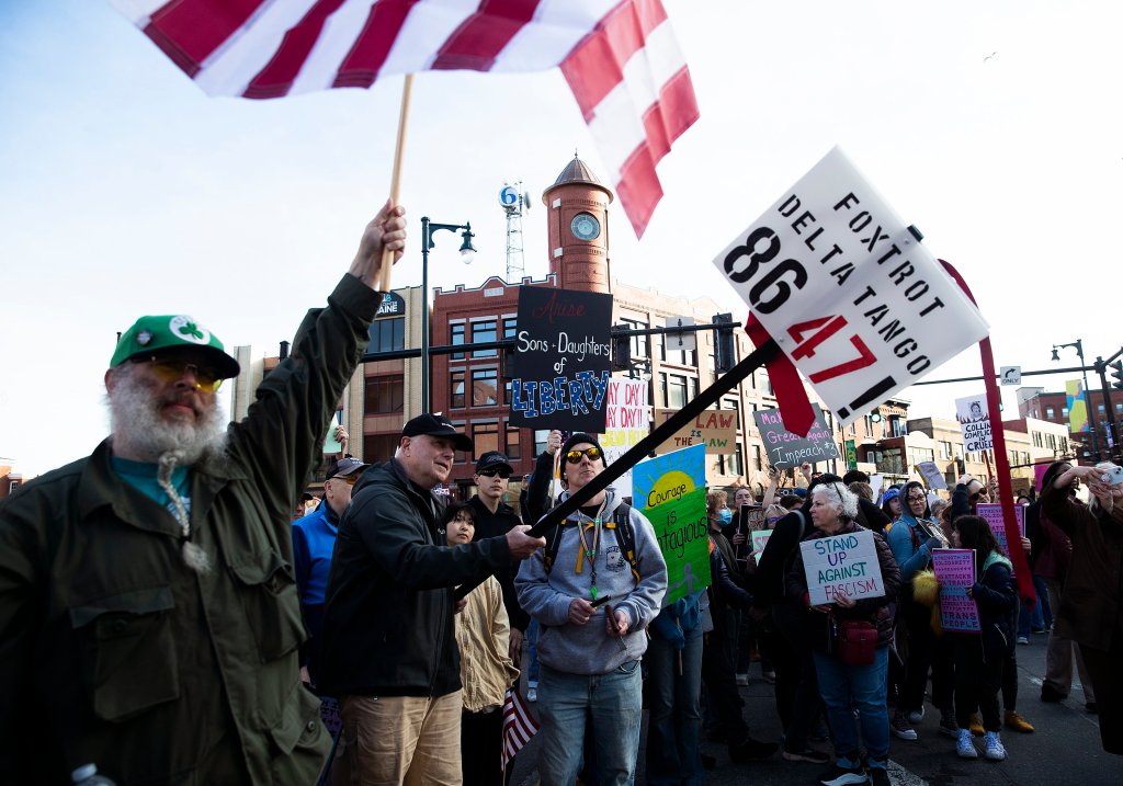 Mainers join in nationwide protests against Trump administration