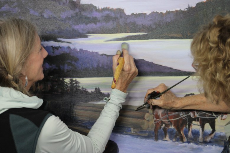 Rangeley artists create Maine Forestry Museum mural