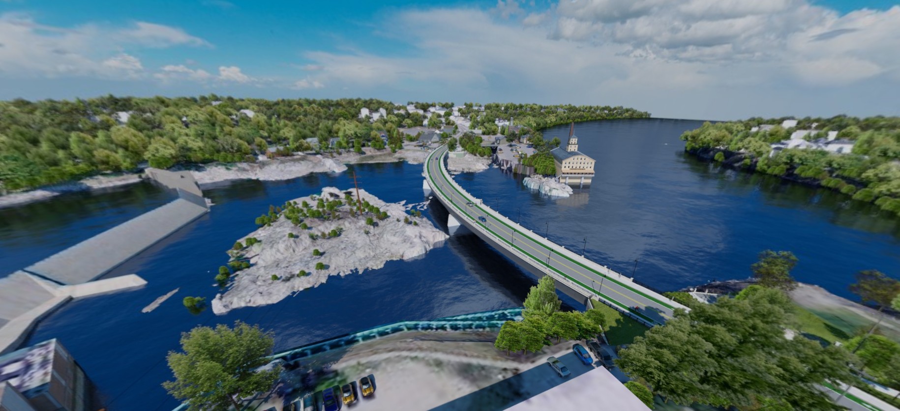 New Brunswick-Topsham bridge opens to traffic for first time