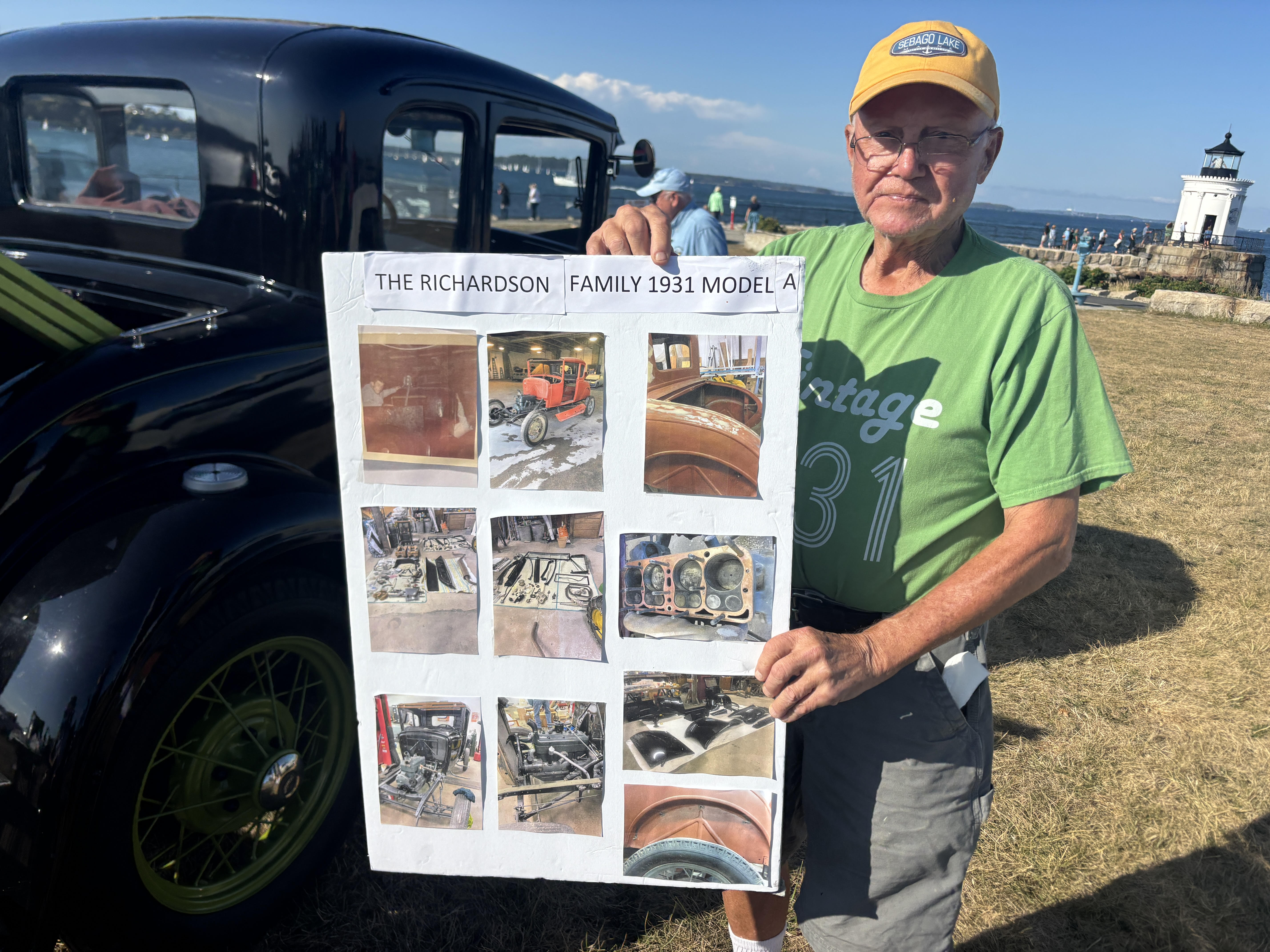 Meet the drivers of the antique cars parked at Bug Light Park