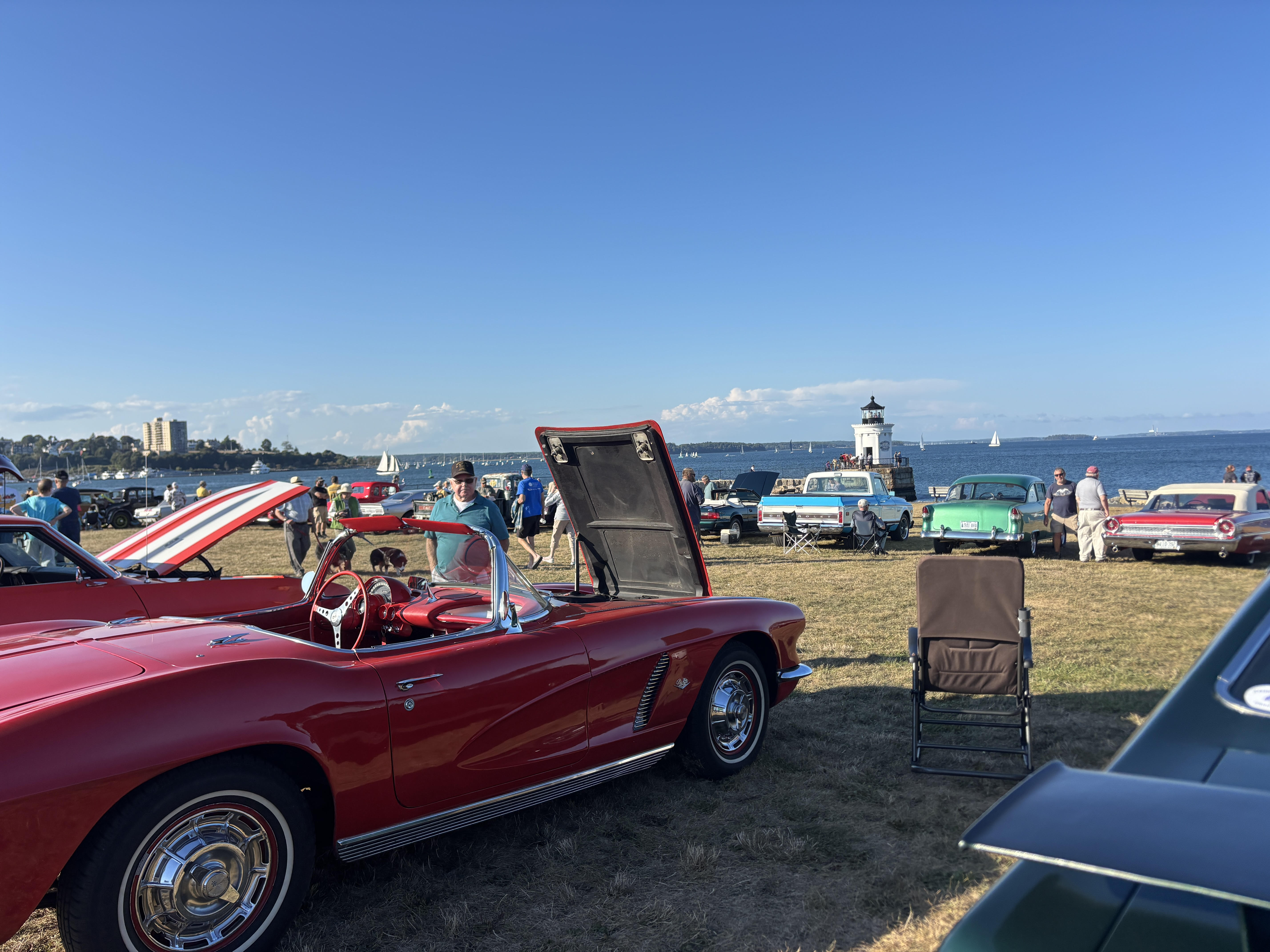Meet the drivers of the antique cars parked at Bug Light Park