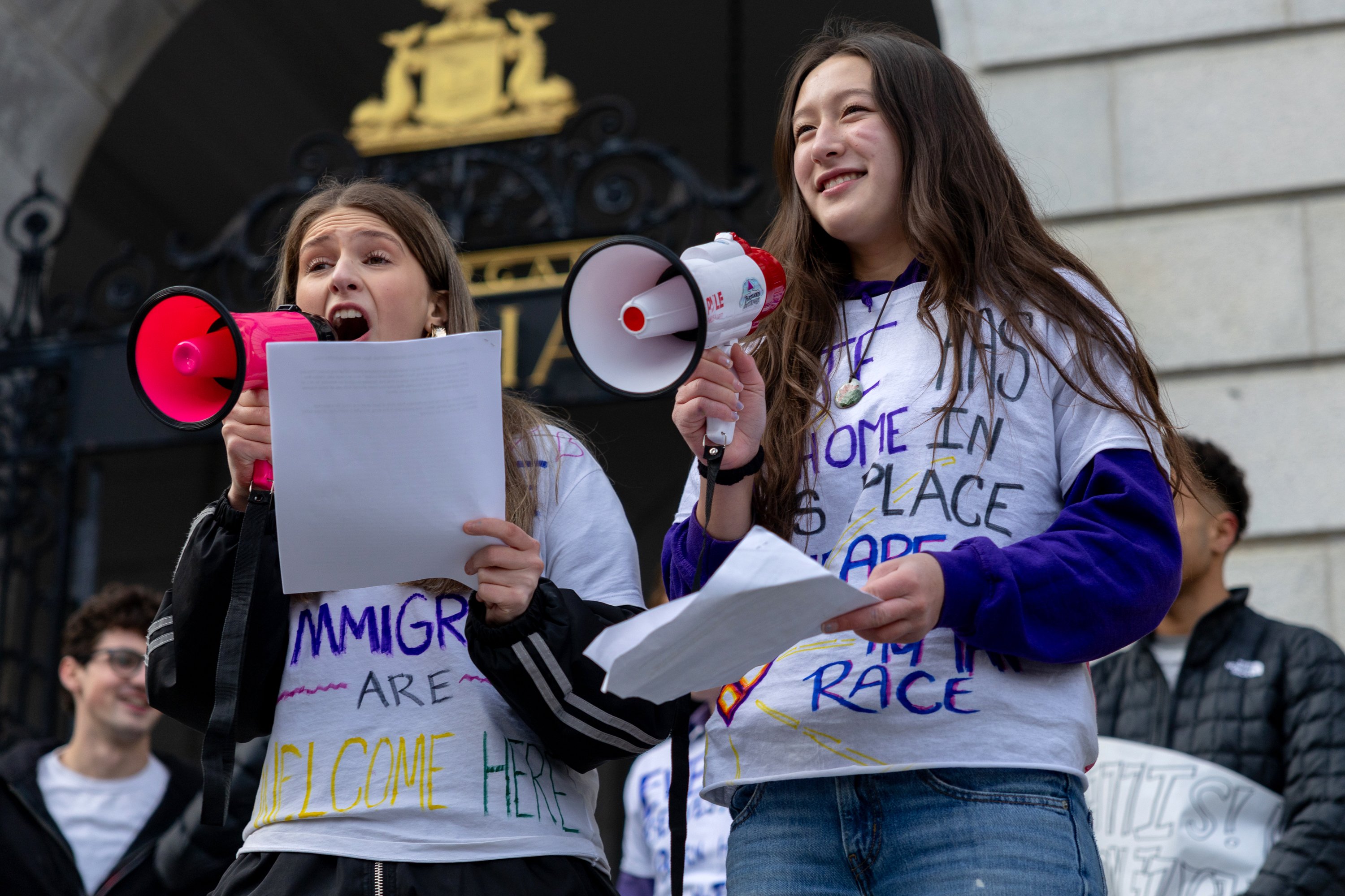 Portland high school students protest ICE in walkout to City Hall