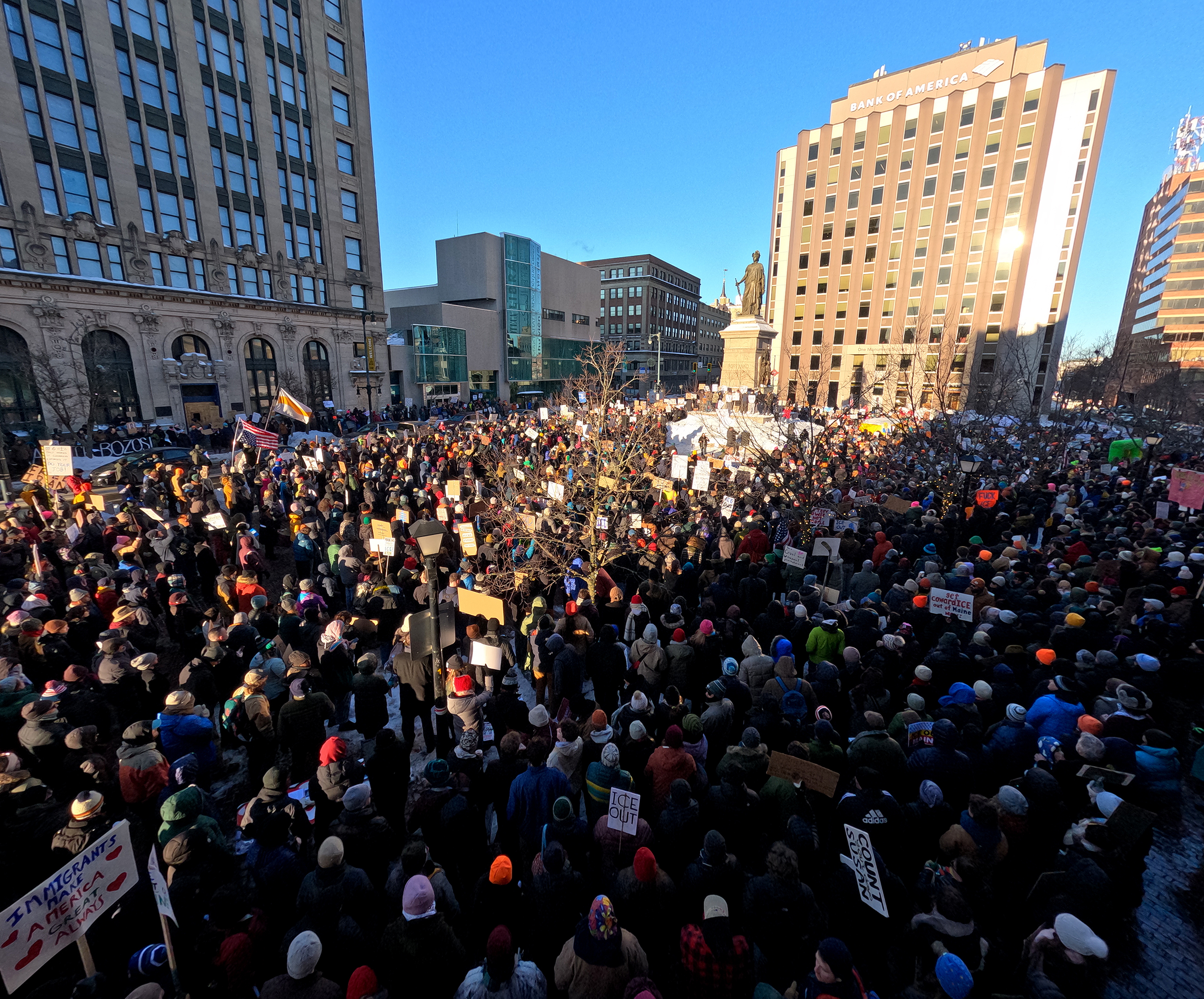 In photos: Thousands gather to protest ICE activity in Maine