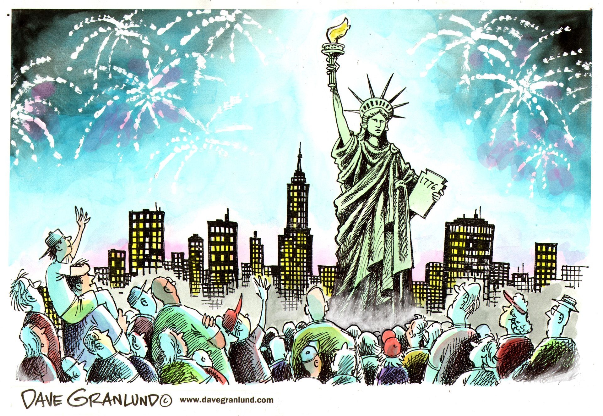 Editorial cartoon for Tuesday, July 4