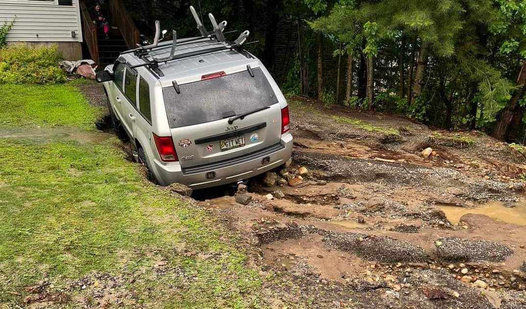 Storm washes out Jay roads, driveways